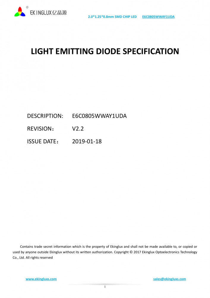 E6C0805WWAY1UDA datasheet page 1