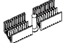 GbX 2 Pair Backplane Free Standing Guide Pin, Use with 5.00-8.00mm PCB Thickness, 25.70mm Height for sale