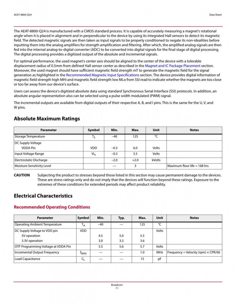 AEAT-8800-Q24 datasheet page 5
