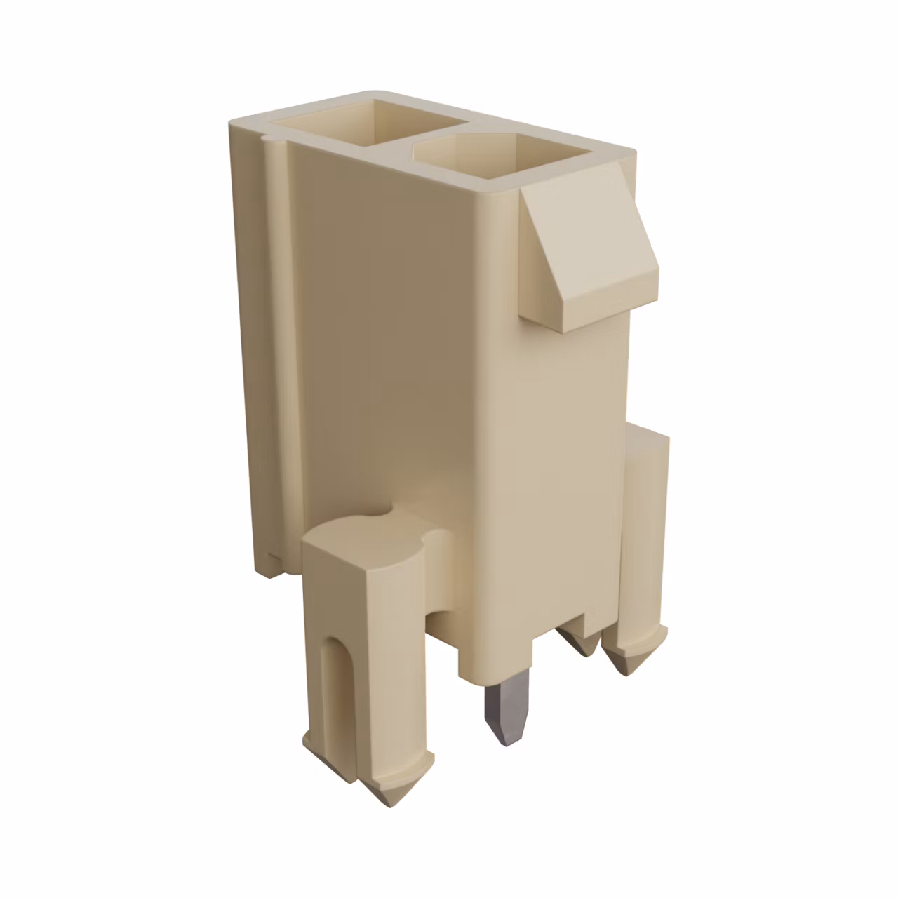 Mini-Fit HCS Header, 4.20mm Pitch, Dual Row, Vertical, with Snap-in Plastic Peg PCB Lock, 2 Circuits, Nylon 6/6 94V-0, Matte Tin (Sn) Plating, without Drain Holes for sale