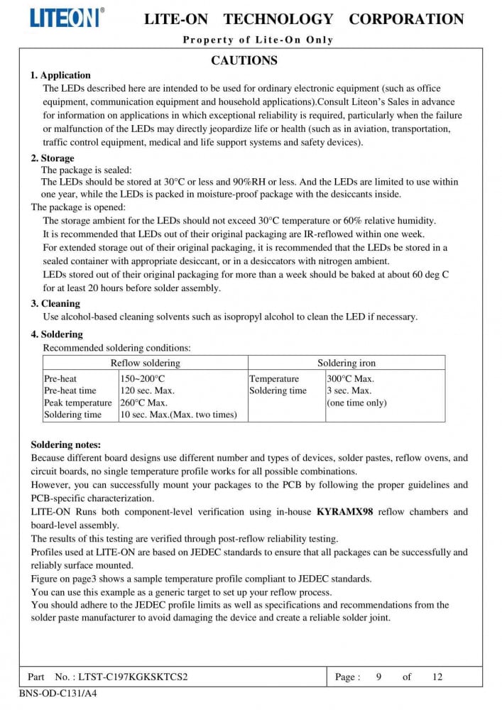 LTST-C197KGKSKTCS2 datasheet page 10