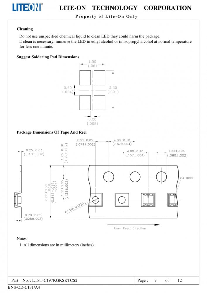 LTST-C197KGKSKTCS2 datasheet page 8