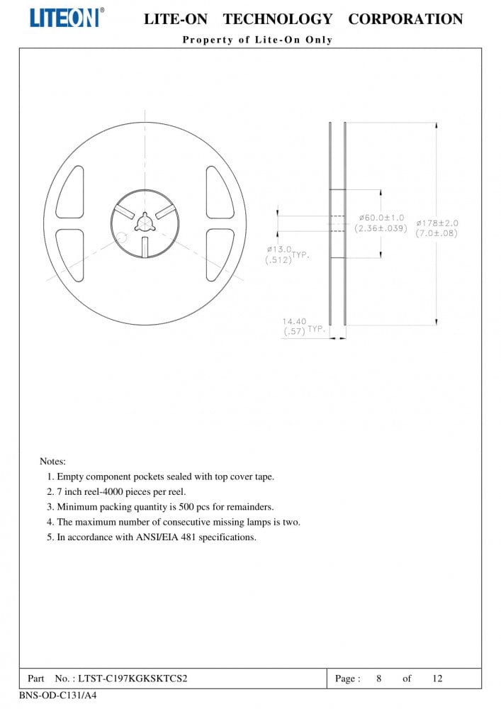 LTST-C197KGKSKTCS2 datasheet page 9