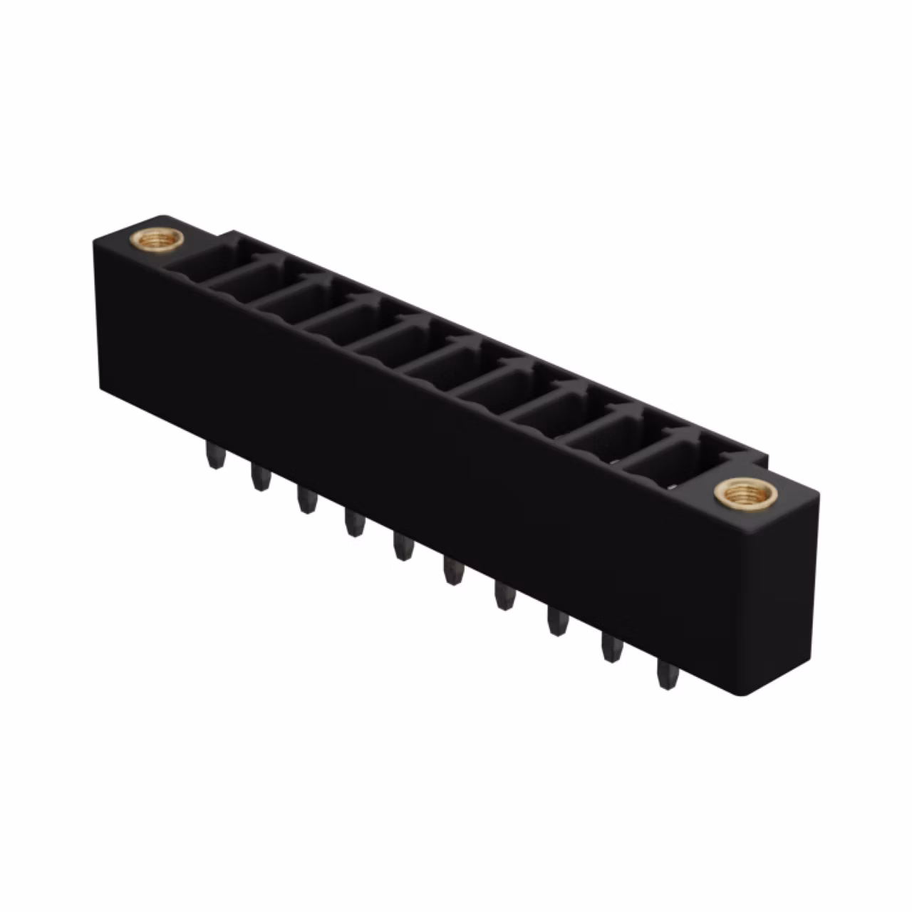 3.81mm Pitch Eurostyle Vertical PCB Header, with Threaded Retention Inserts, 10 Circuits for sale