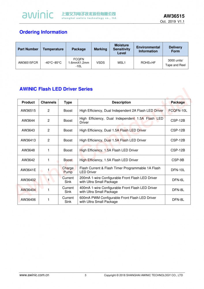 AW36515FCR technical document page 3