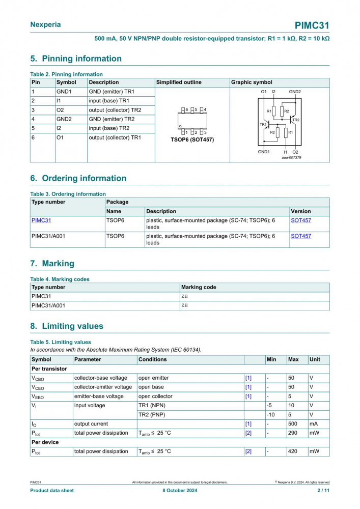 PIMC31 datasheet page 2