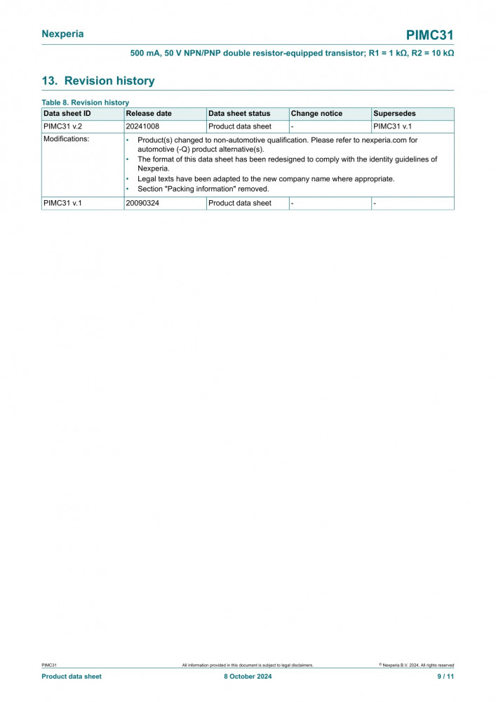 PIMC31 datasheet page 9