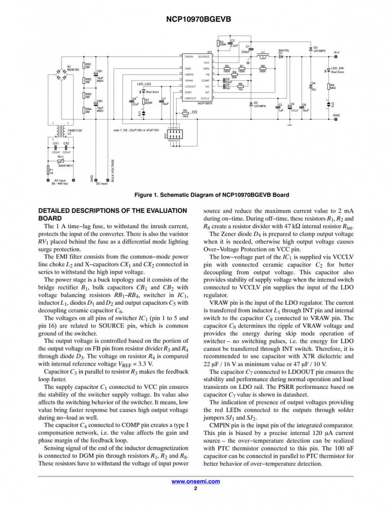 NCP10970BGEVB user manual page 2
