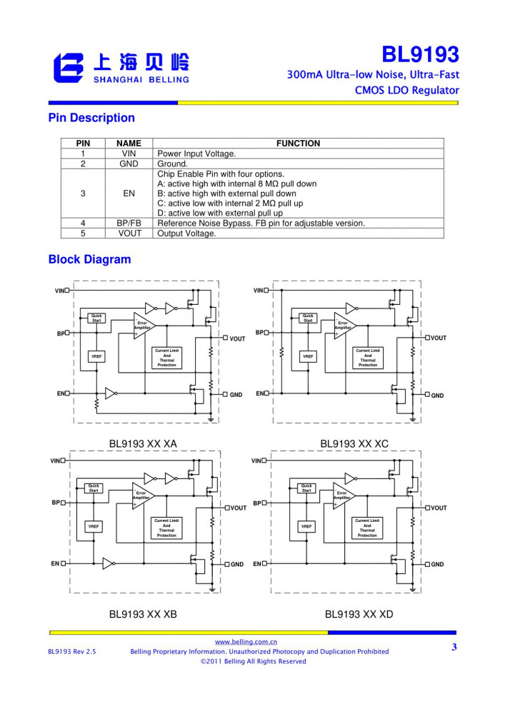 BL9193 datasheet page 3