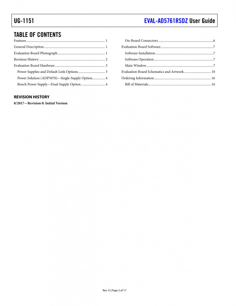 EVAL-AD5761RSDZ document preview, page 2