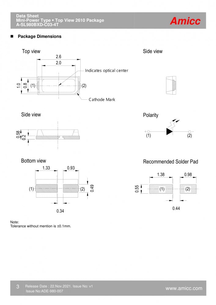 A-SL980BXD-C03-4T datasheet page 3