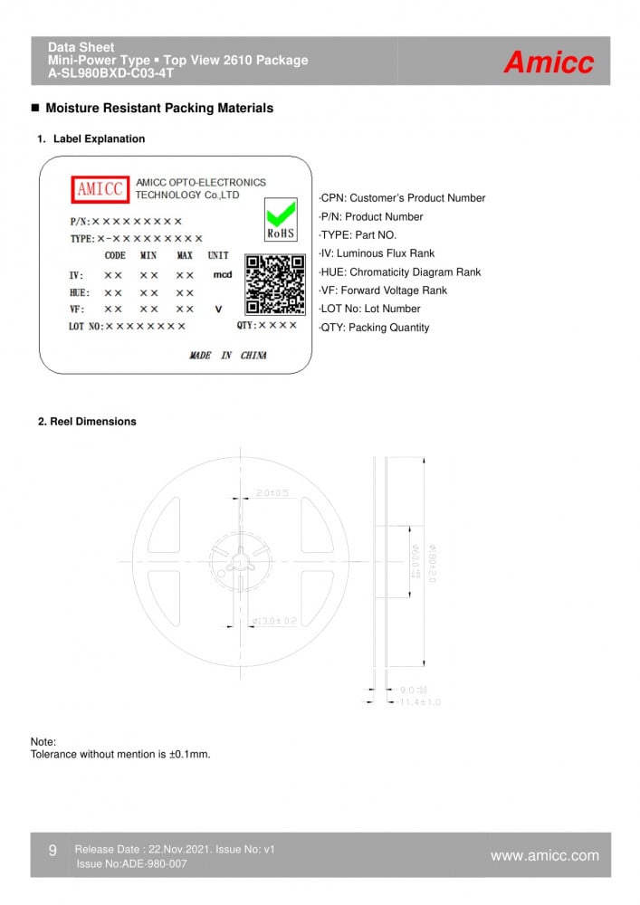 A-SL980BXD-C03-4T datasheet page 9