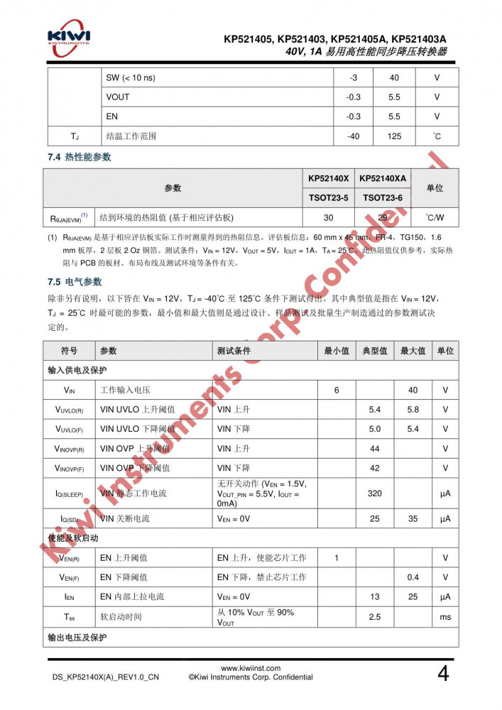 KP521405ALGA datasheet page 4