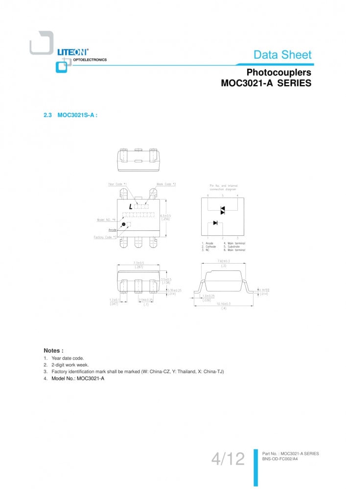 MOC3021S-TA1-A datasheet page 5