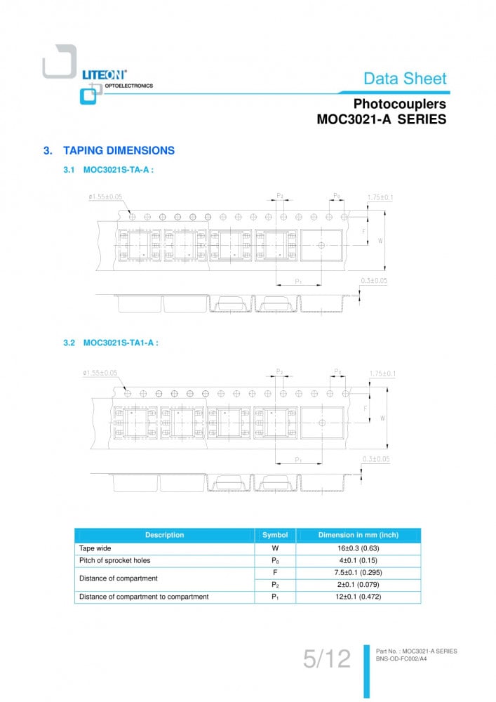 MOC3021S-TA1-A datasheet page 6