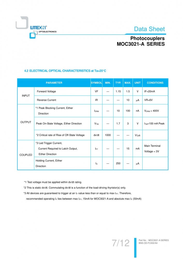MOC3021S-TA1-A datasheet page 8