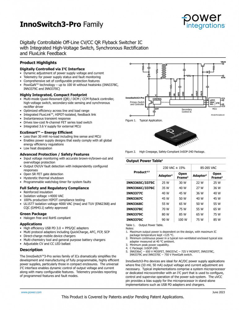 INN3365C technical document page 1