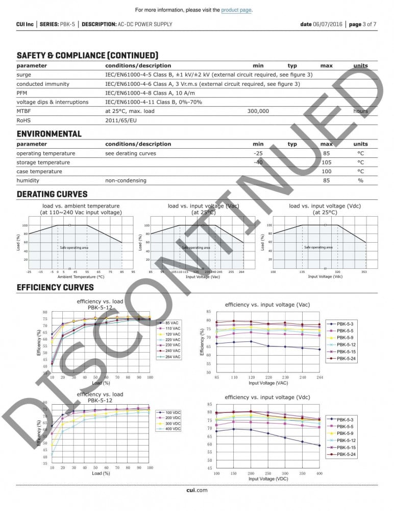 CUI PBK-5 series datasheet page 3