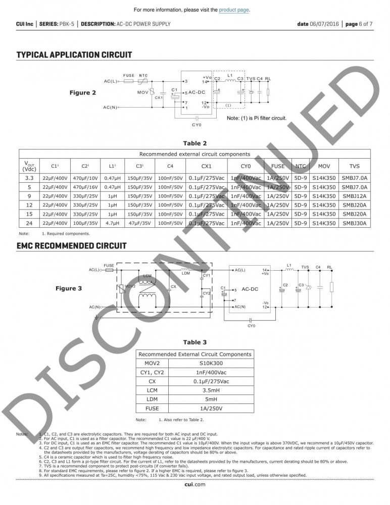 CUI PBK-5 series datasheet page 6