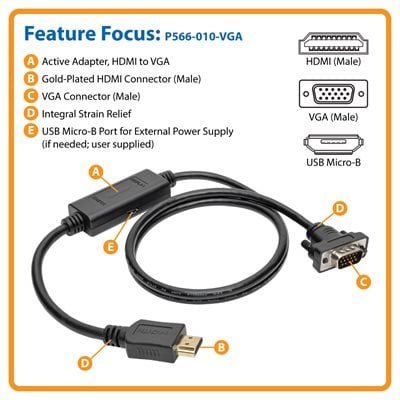 EATON P581-003-VGA Between Series Adapter Cable Assembly