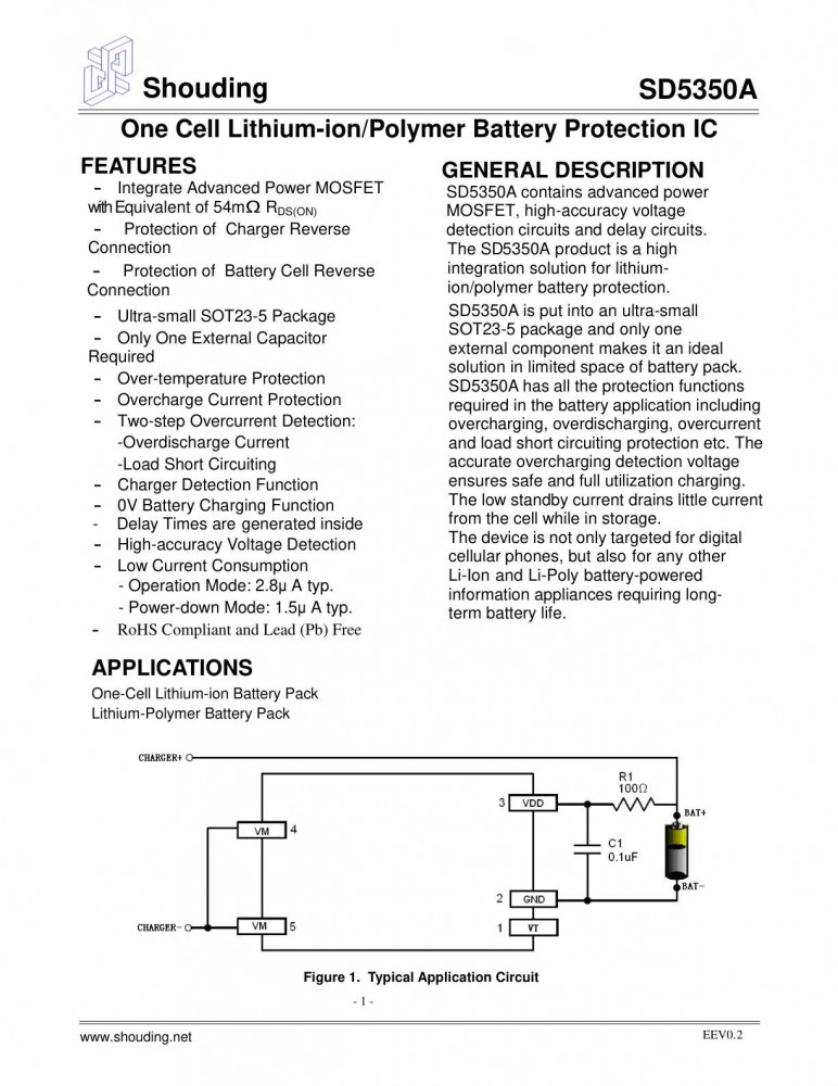 SD5350A datasheet page 1