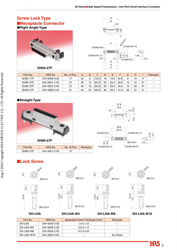 HRS DH Series datasheet page 5