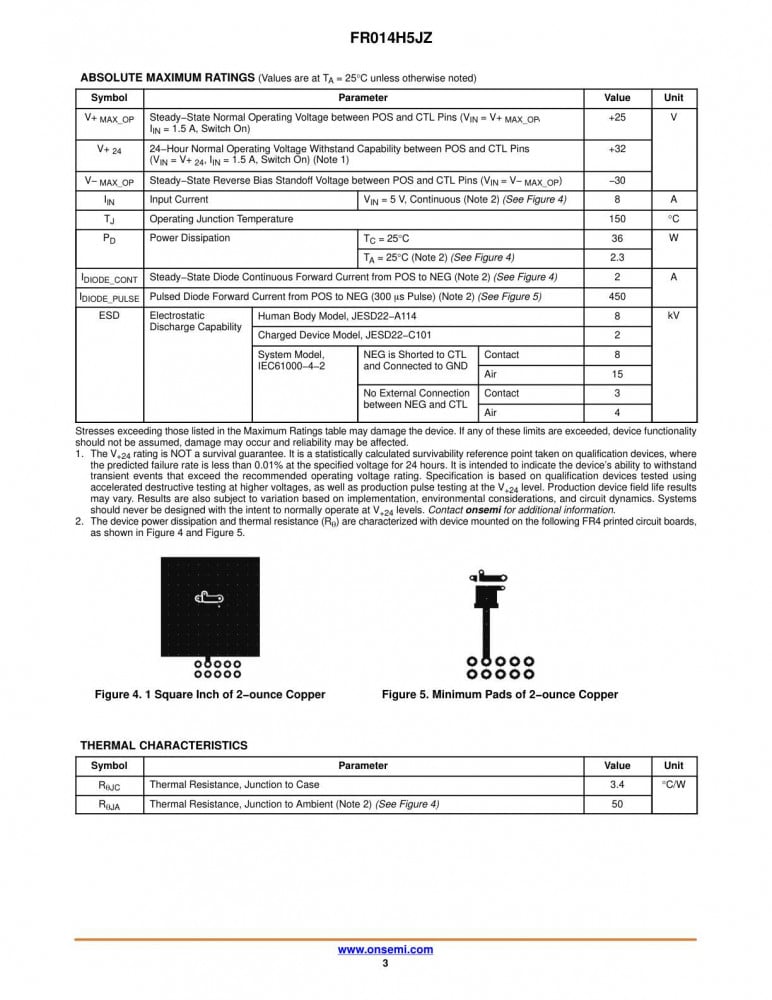 FR014H5JZ datasheet page 3