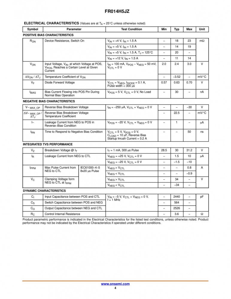 FR014H5JZ datasheet page 4