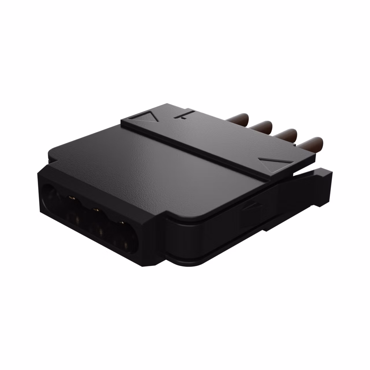 Gang of 4 MPRF Plug, Standard, Straight, Crimp, RG178 Cable, with Side Latch, Tray, 50 Ohms for sale