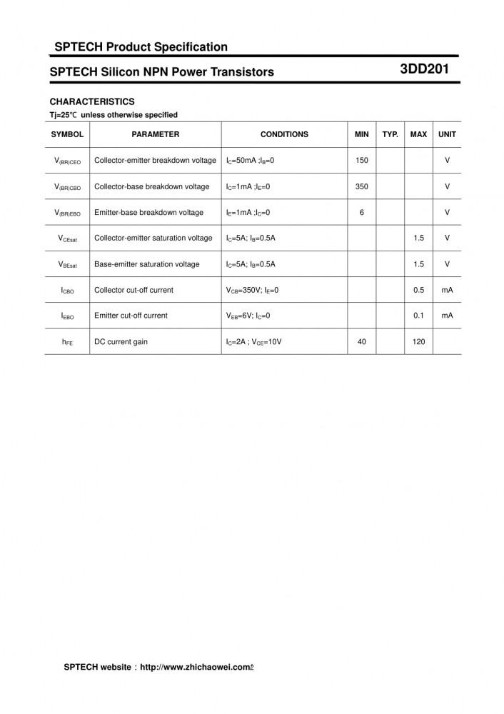 3DD201 datasheet page 2