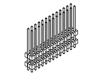C-Grid Header, Through Hole, Dual Row Dual Body, Vertical, 0.050µm Gold (Au) Plating, 10.08mm Stacking Height, Tray Packaging, 26 Circuits, Lead-Free