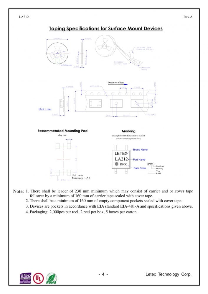 LA212 datasheet page 4