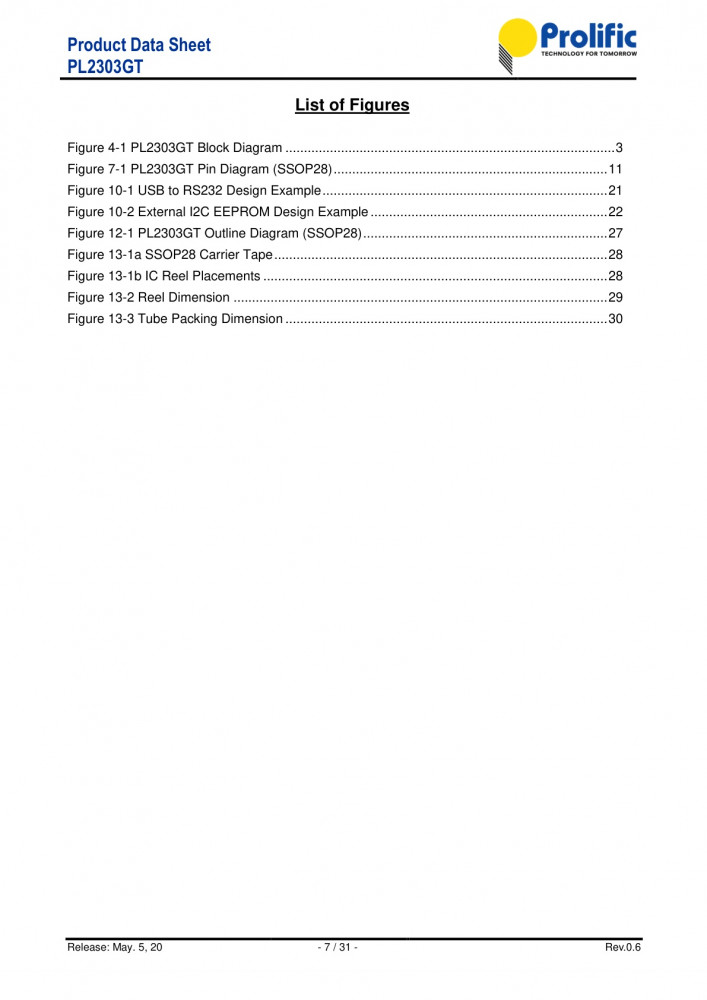 PL2303GT datasheet page 7