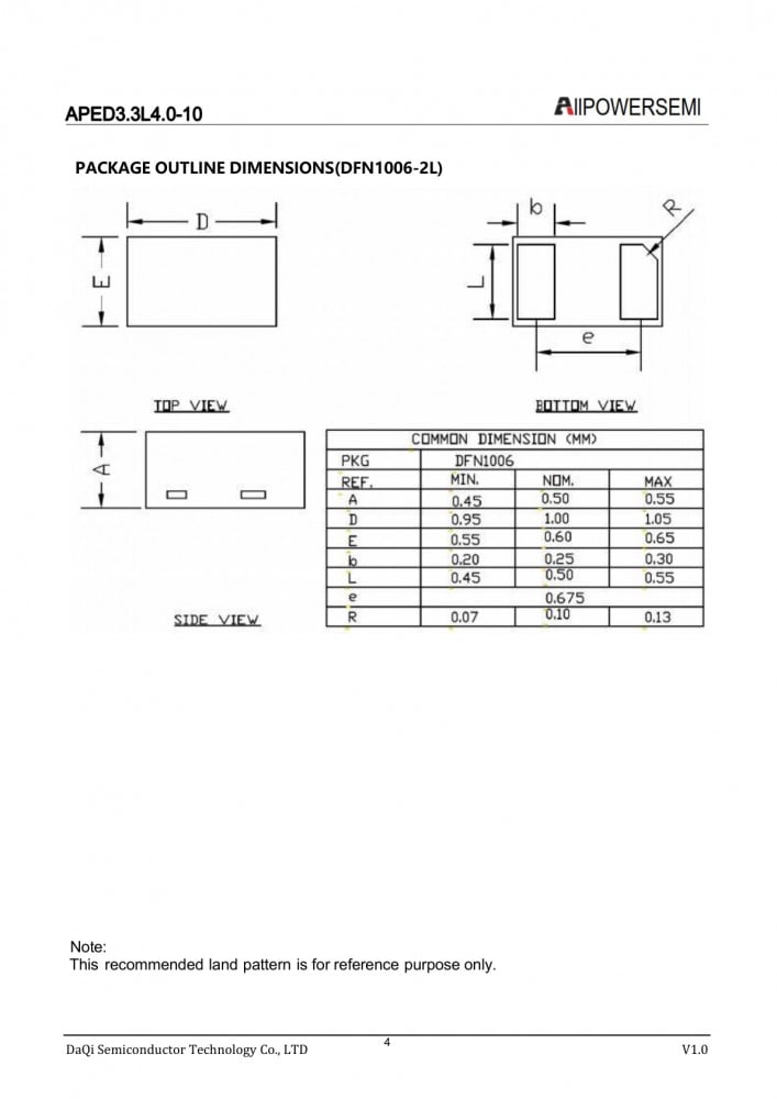 APED3.3L4.0-10 datasheet page 4