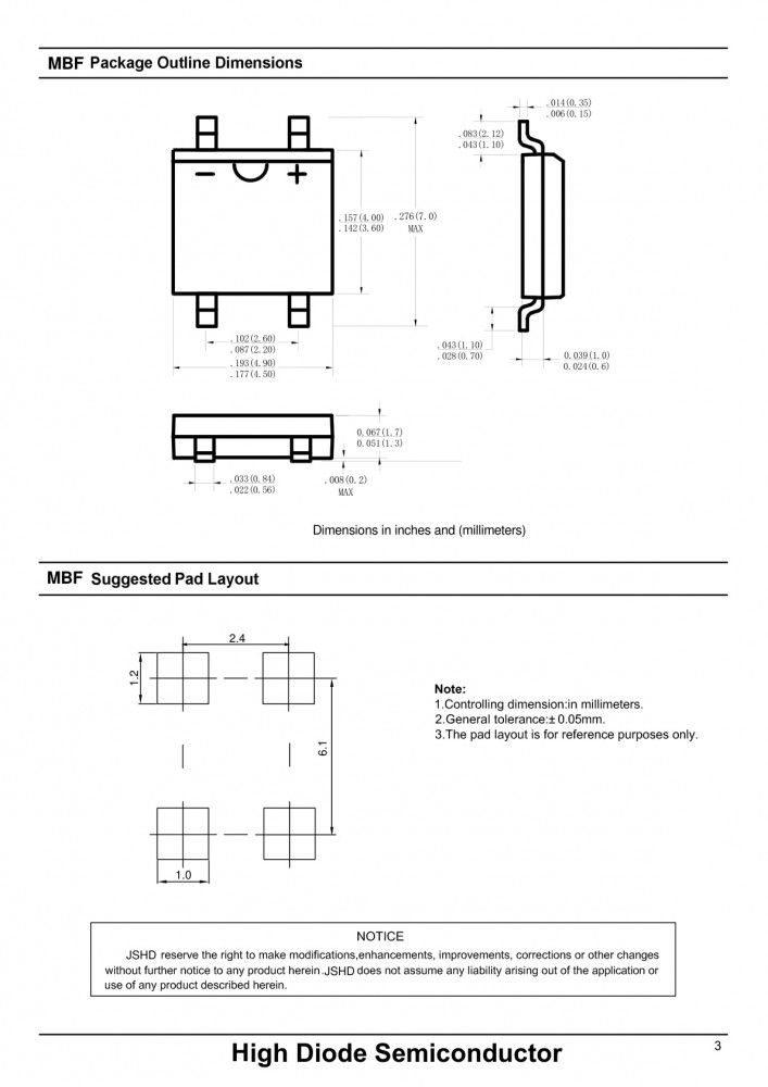 High Diode MB10F datasheet page 3