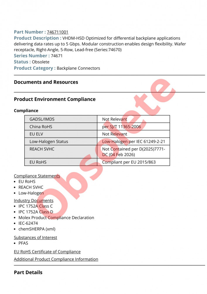 746711001 technical document preview, page 1