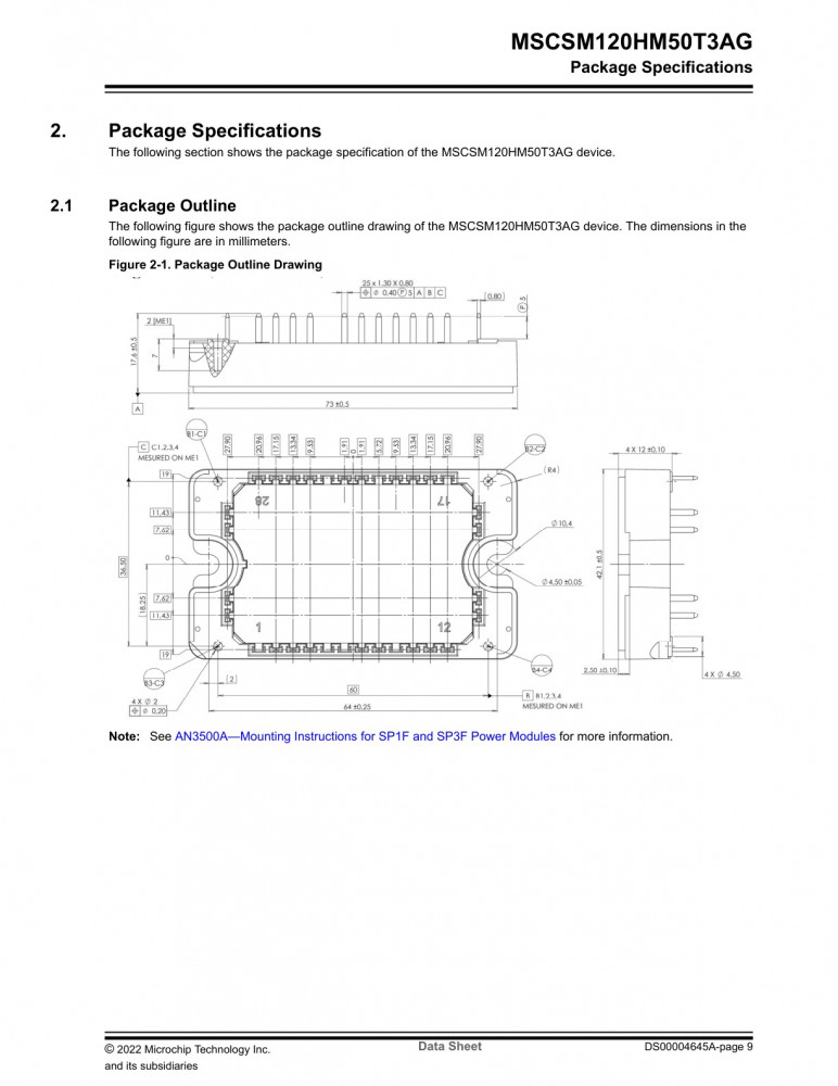 MSCSM120HM50T3AG technical document page 9