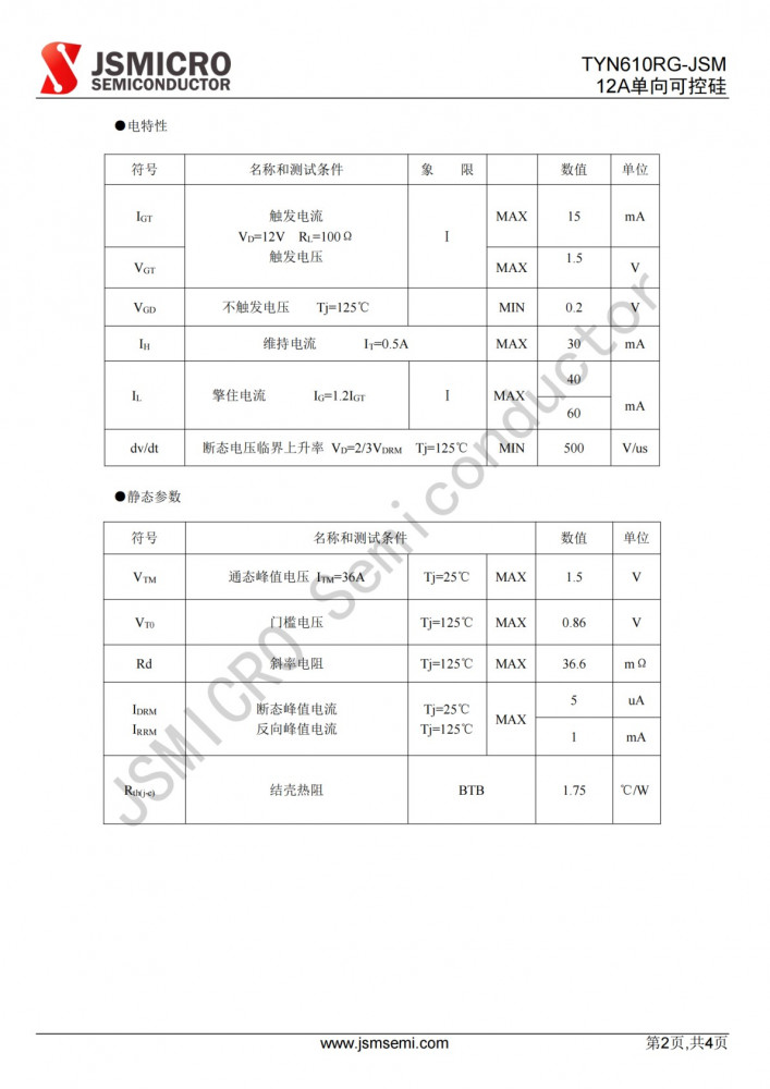 TYN610RG-JSM datasheet page 2