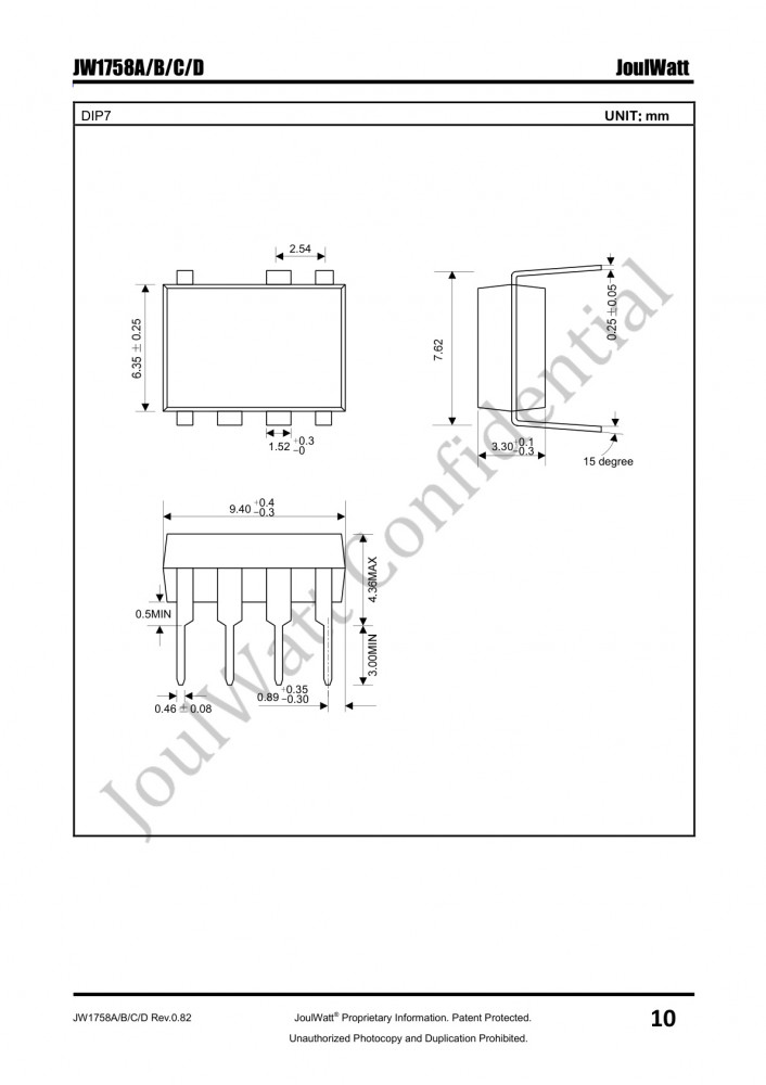 JW1758B datasheet page 10