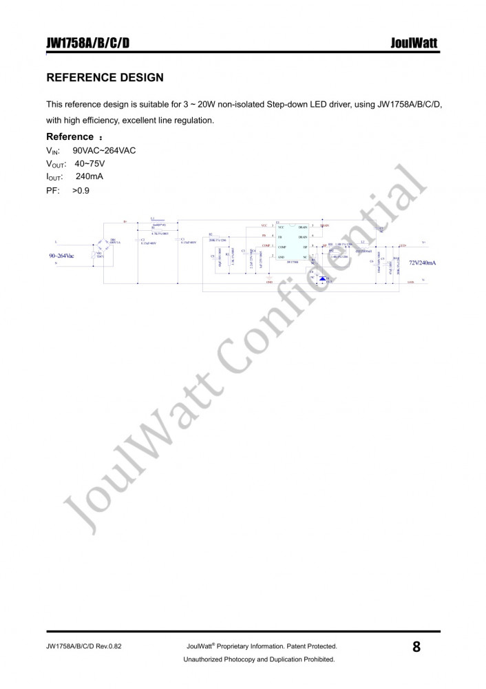 JW1758B datasheet page 8