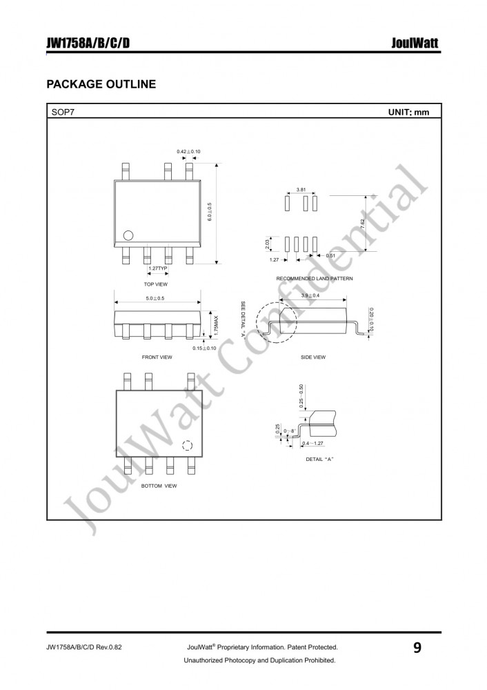 JW1758B datasheet page 9