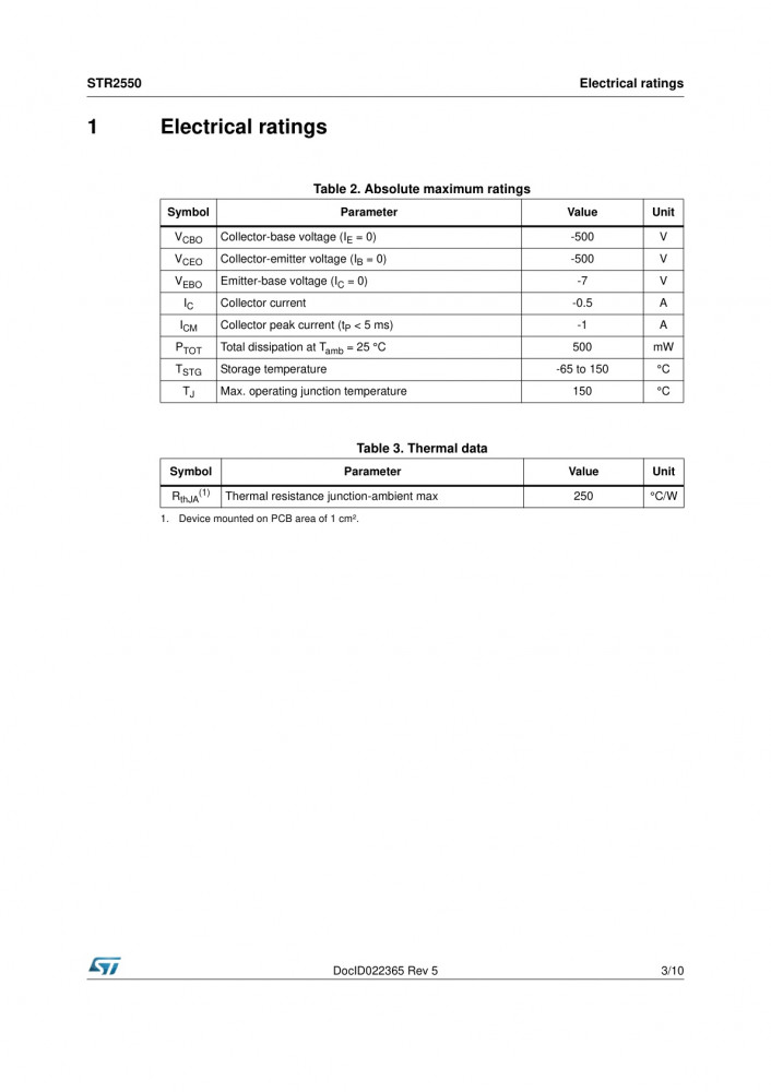STR2550 datasheet page 3