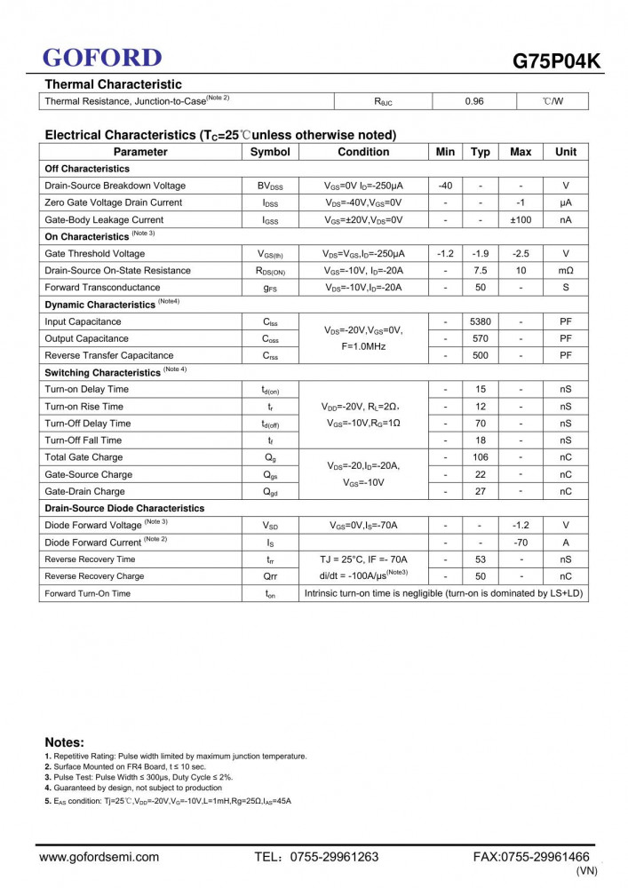G75P04K technical document page 2