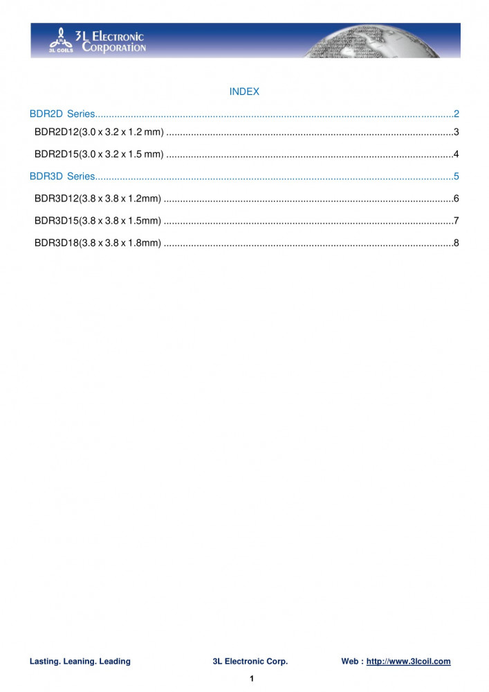 BDR series datasheet page 1