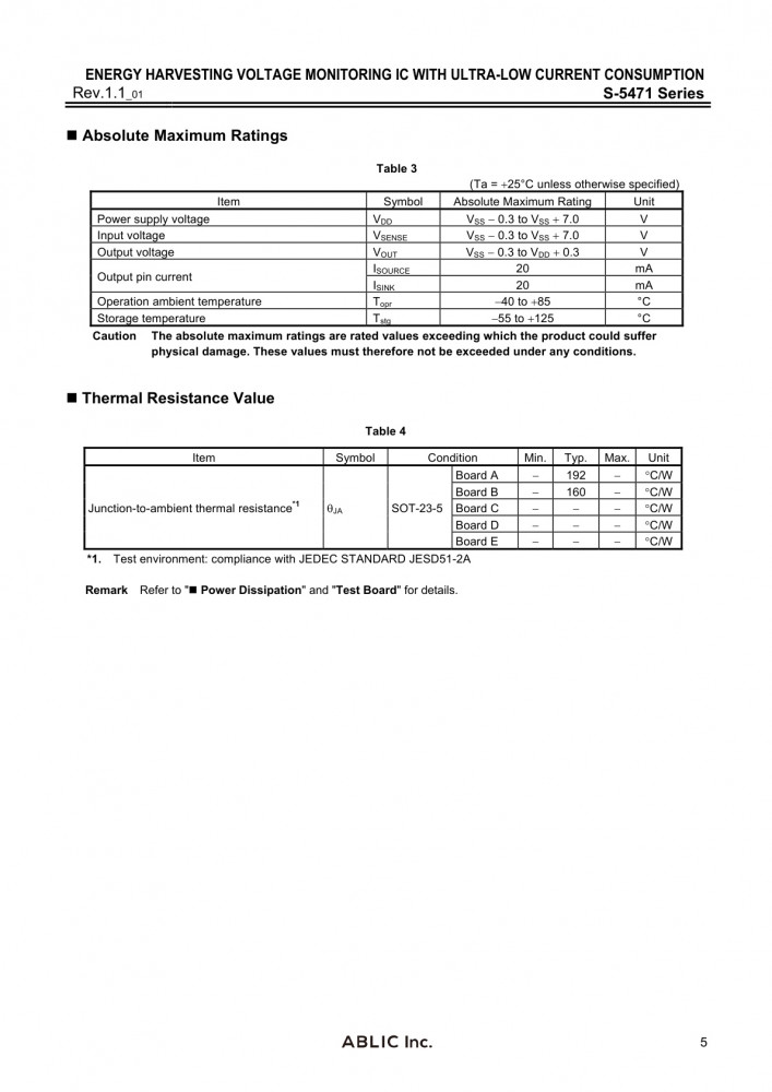 ABLIC S-5471 datasheet page 5