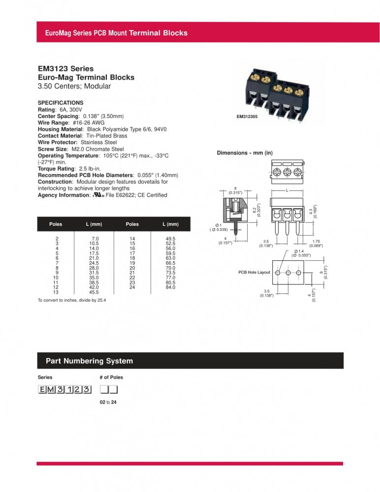 EATON EM3123 series technical document preview