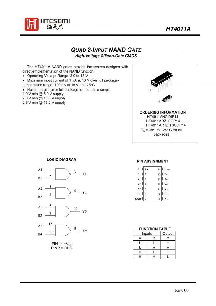 HT4011ARZ datasheet page 1