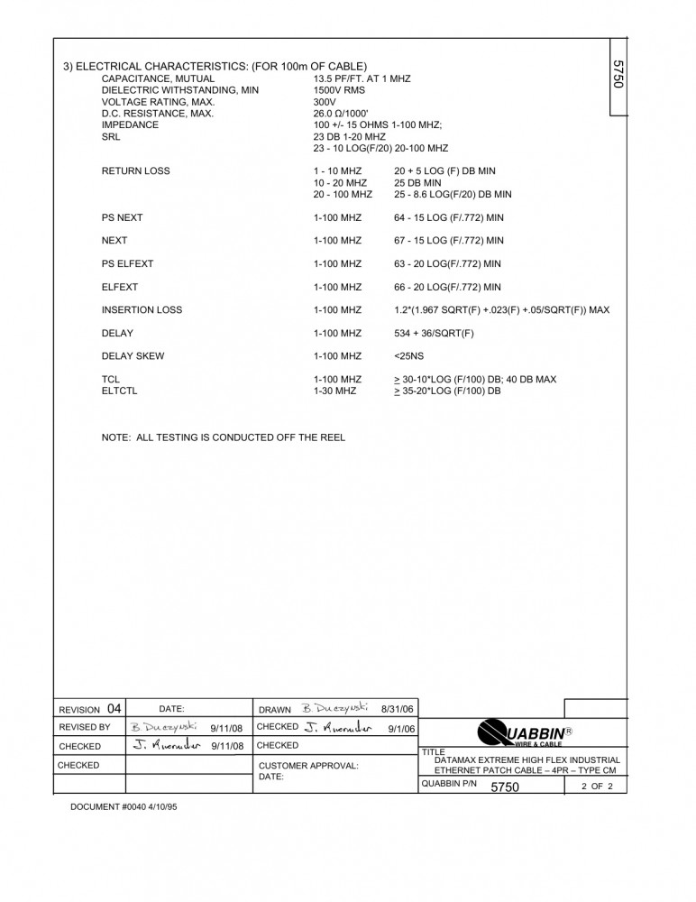 TC5750 technical drawing page 2