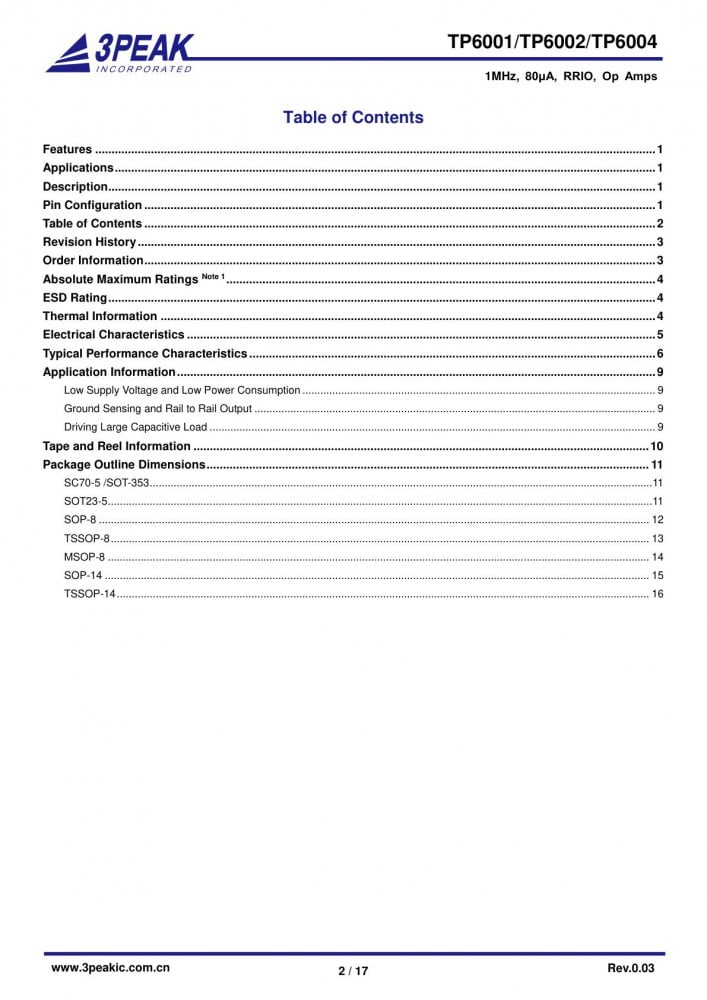 TP6004-TR datasheet page 2