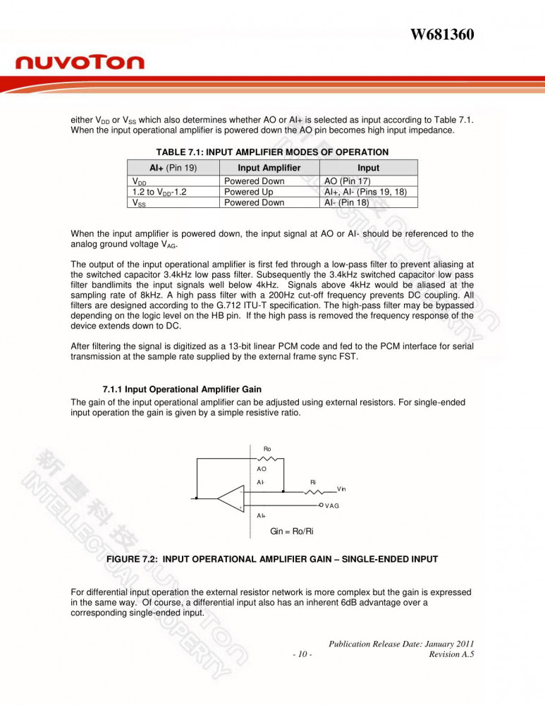 W681360 datasheet page 10